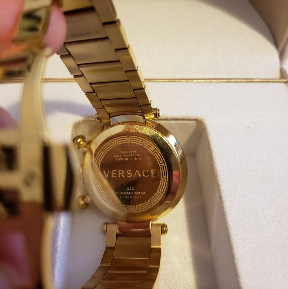 Versace Reve Chronograph Stainless Steel And Gold - Gem